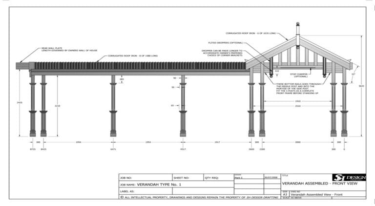 Traditional Timber Verandah V01 - Excellent character design - EzeBuilt