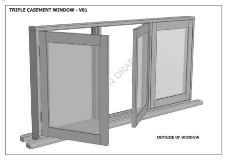 Triple Casement Windows V01 - Excellent money saver - EzeBuilt